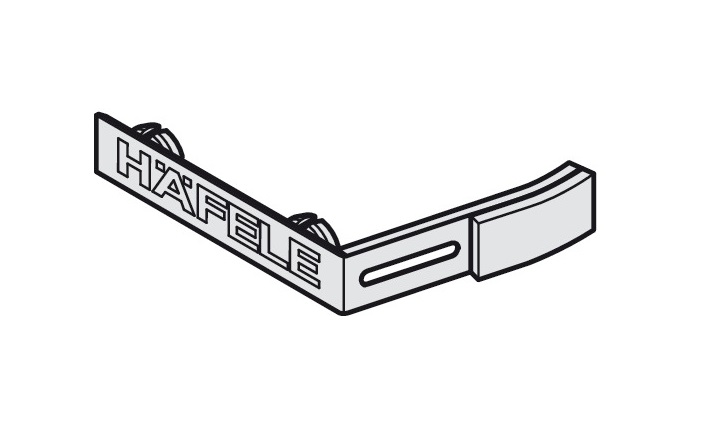 Thanh chắn bụi cho ray trượt với logo Hafele, phụ kiện cửa trượt đi ...